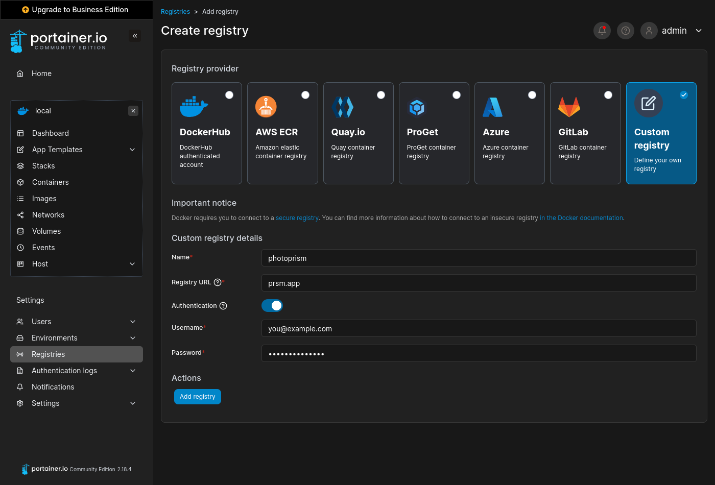 Portainer Setup Guide – PhotoPrism Pro